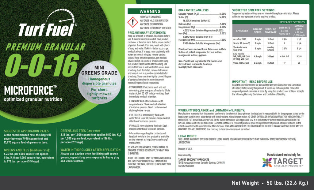 Turf Fuel Premium Granular - Turf Fuel